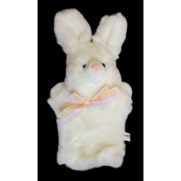 Pier 1 | Toys | Pier Imports White Bunny Rabbit Hand Puppet Plush Stuffed Animal Toy 14 | Poshmark